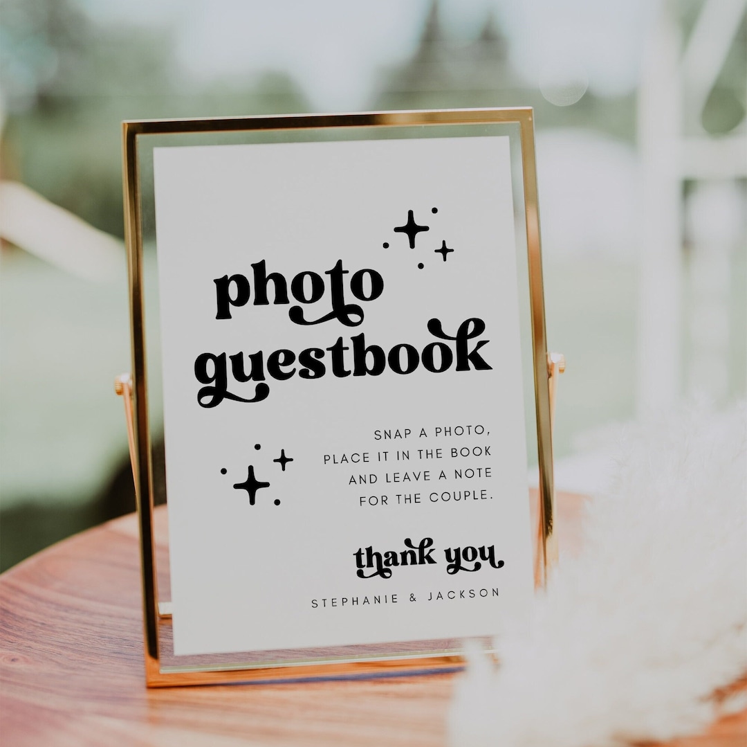 Photo Guestbook Sign Printable, Photo Guestbook Sign, Photo Guestbook ...