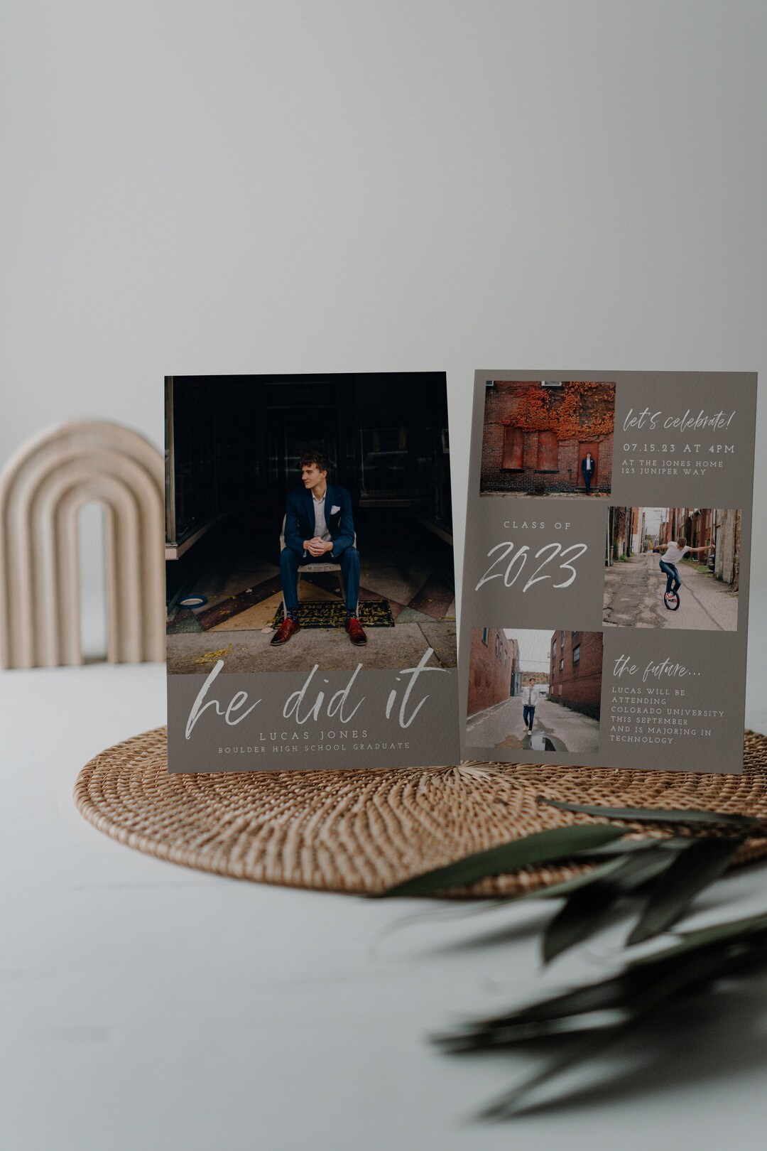 Modern Graduation Card Template Graduation Invitation 2023 - Etsy