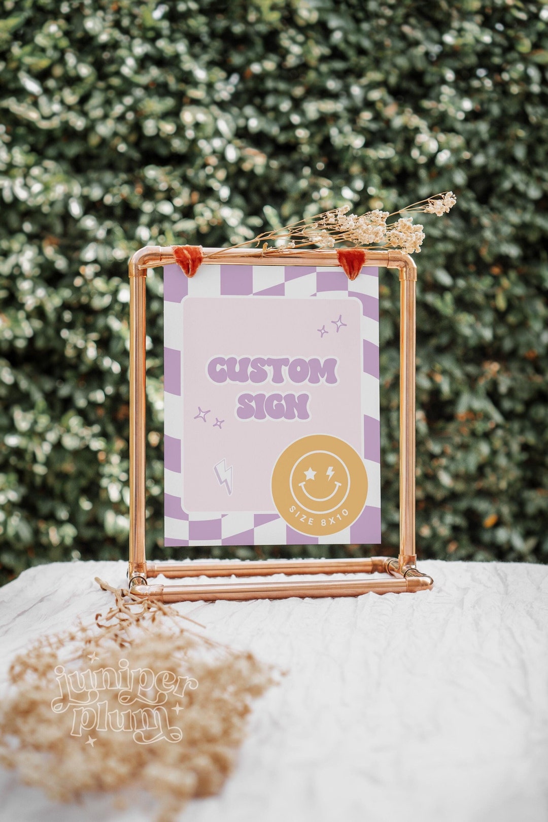 Editable Smile Face Birthday Custom Sign, Smile Face Birthday Sign ...