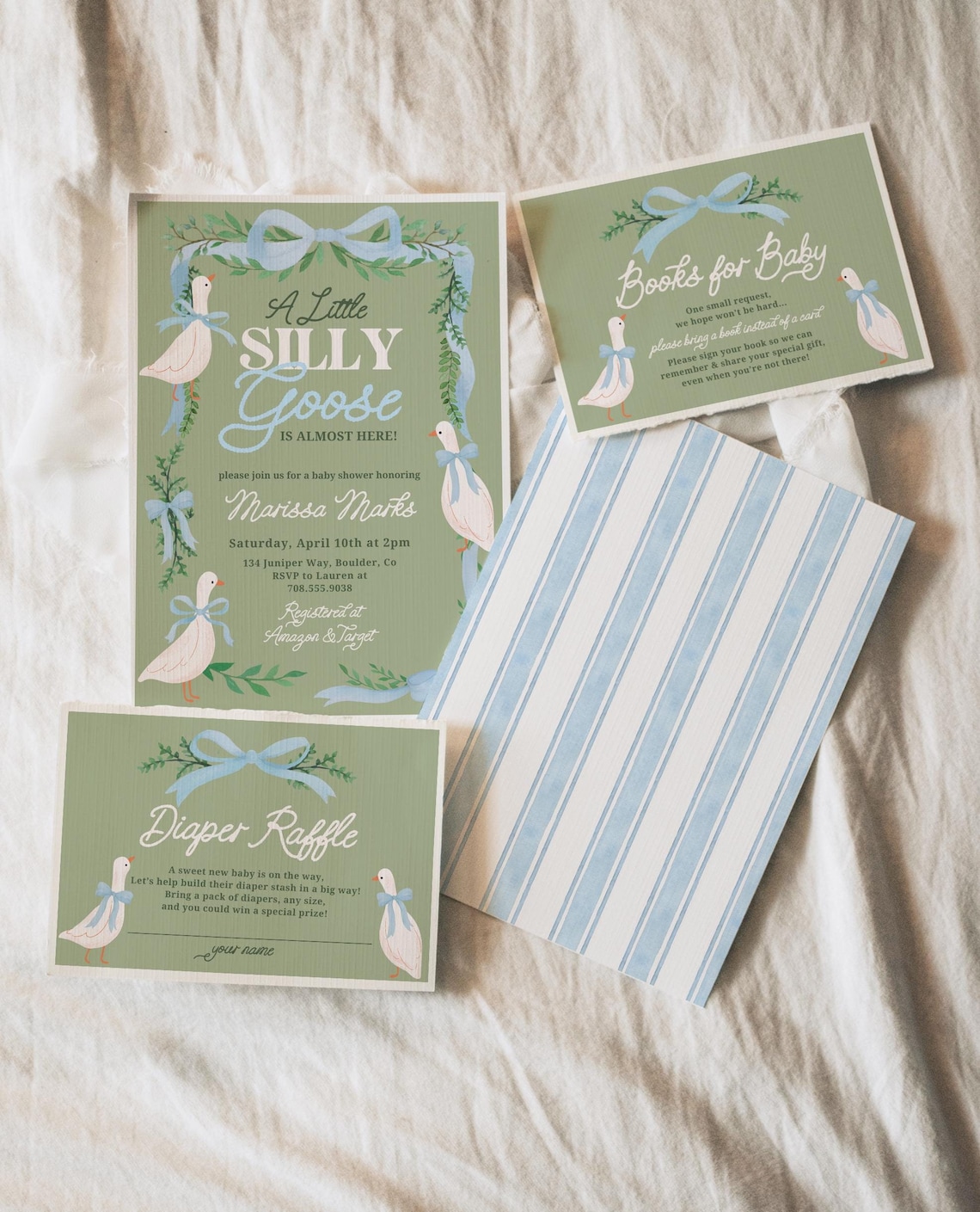 Silly Goose Baby Shower Sign – Editable Canva Template – Custom 8x10 ...