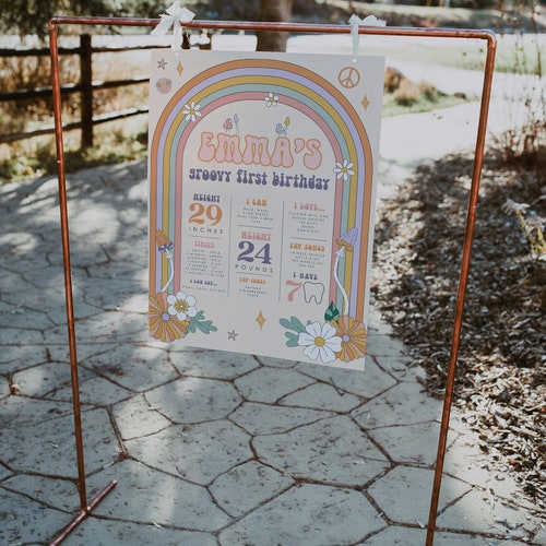 Groovy Birthday Sign Tattoo Station 70s Retro Hippie Daisy - Etsy