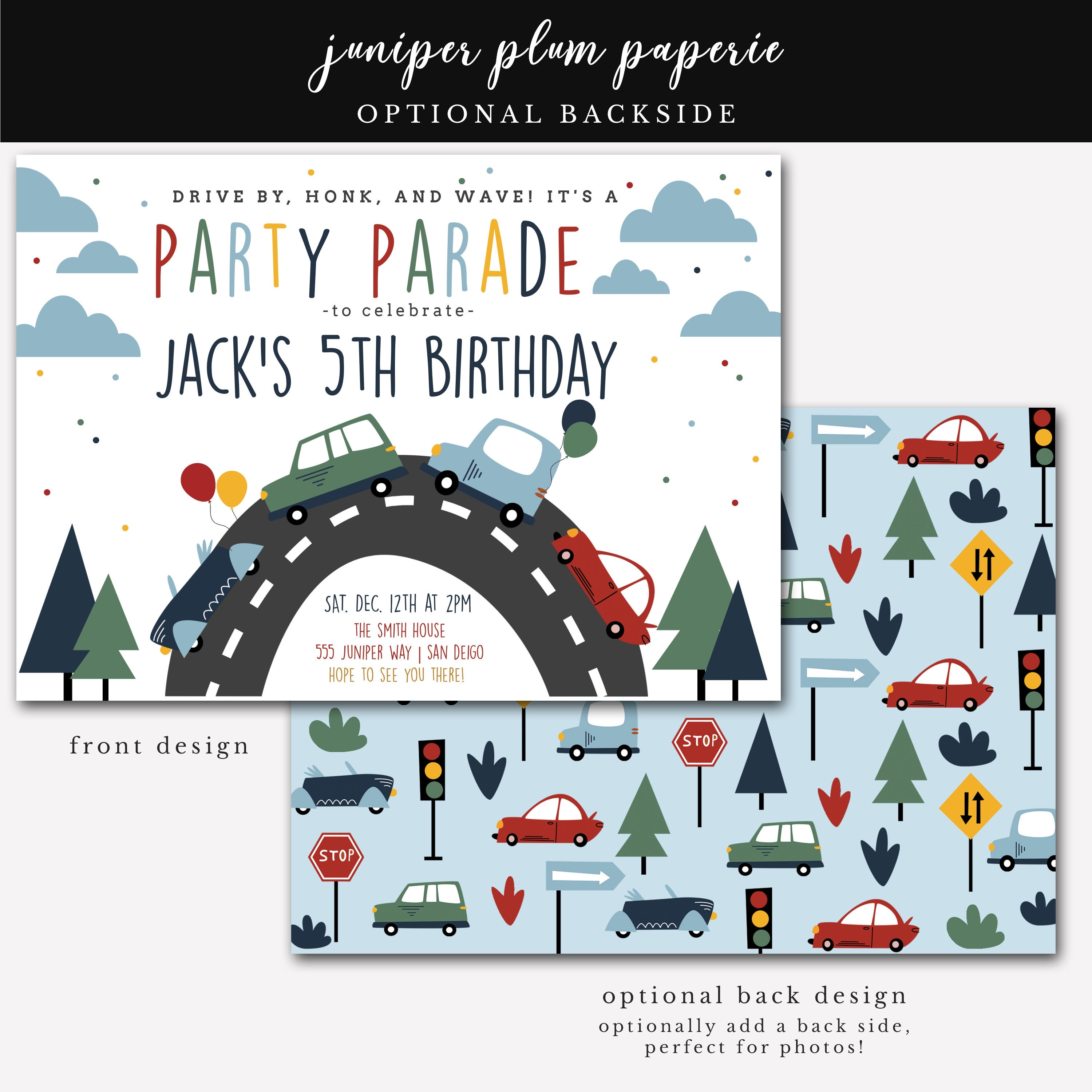Editable Drive by Birthday Parade Invitation Drive Through Birthday ...