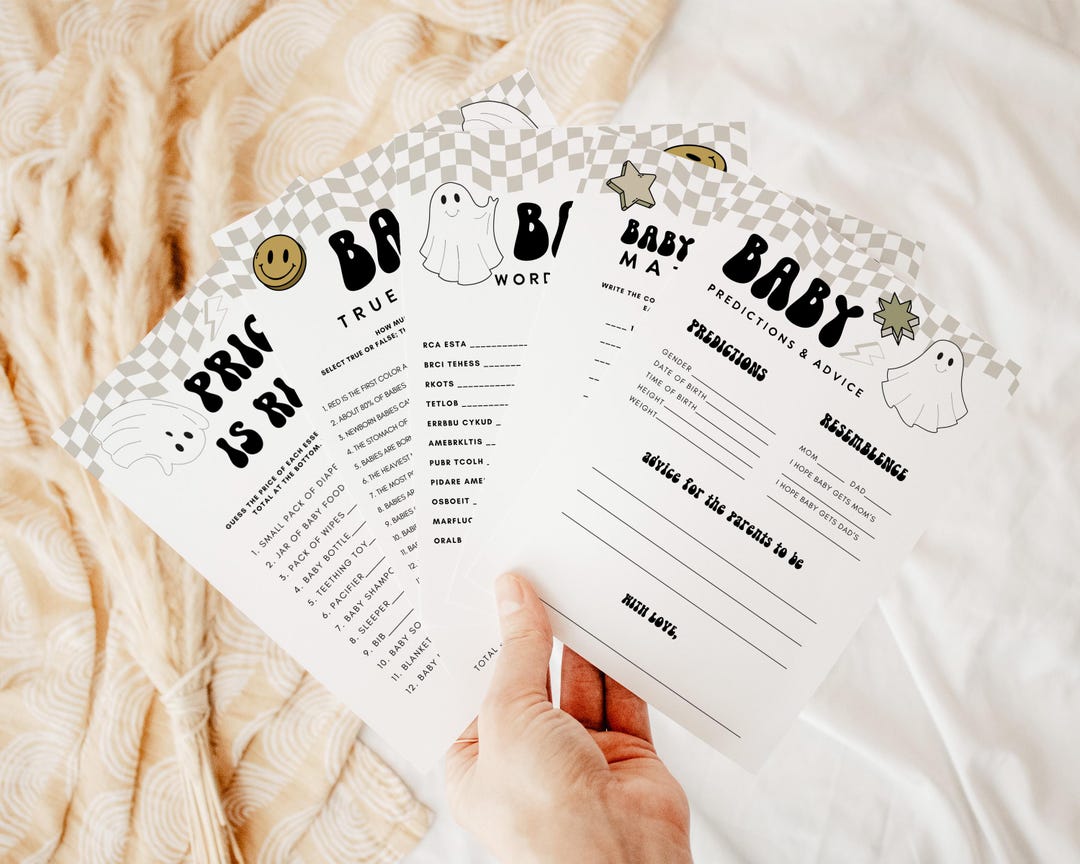 Editable Little Boo Baby Shower Games, Gender Neutral Halloween Baby ...