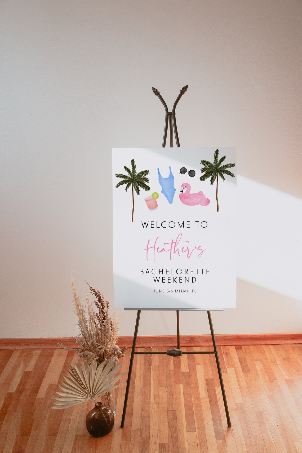 Bachelorette Welcome Sign Tropical Bachelorette Welcome - Etsy