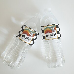 Retro Airplane Gender Reveal Invitation, Boy or Girl Editable Gender ...