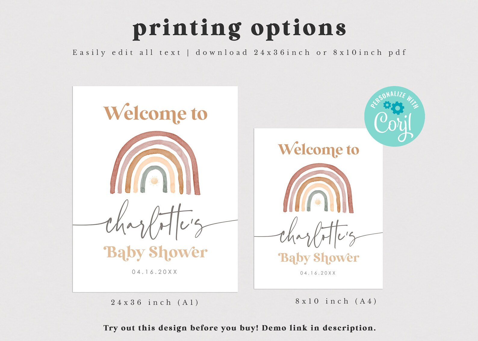 Rainbow Sunshine Birthday Welcome Sign Rainbow Welcome Sign | Etsy