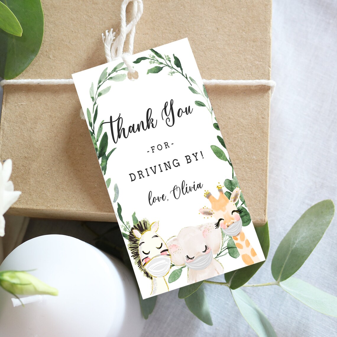 Editable Drive by Shower Favor Tag Drive Through Baby Shower | Etsy