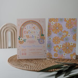 One Groovy Baby Shower Set, Groovy Baby Shower Package, Hippie Rainbow ...