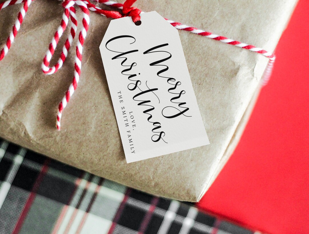 Christmas Tag Template, Personalized Christmas Favor Tag Printable ...
