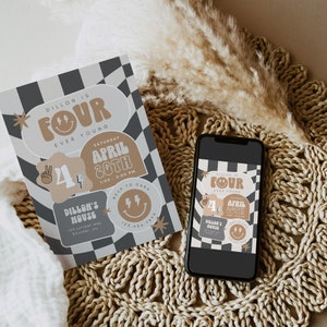 Four Ever Young Birthday Welcome Sign Boy Birthday Welcome Poster Smile ...