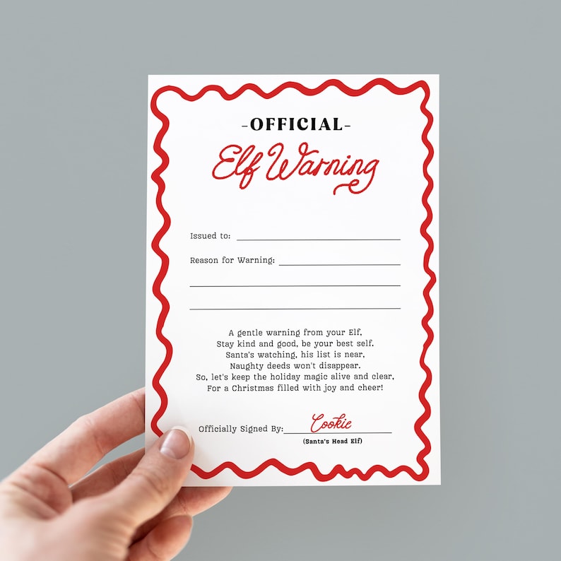 Red Bow Elf Letter Bundle Elf Arrival Letter Goodbye Letter Elf ...