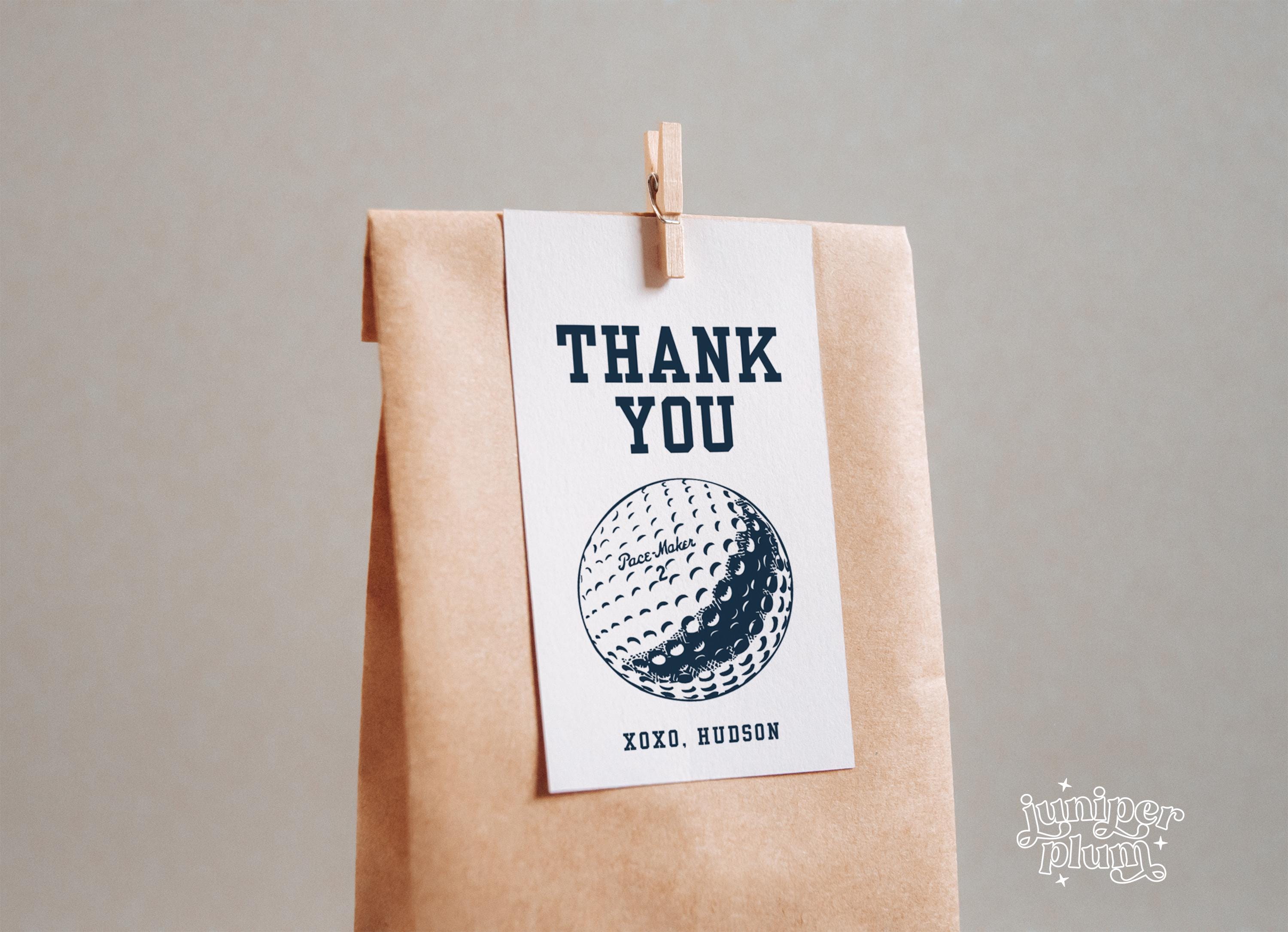Golf Thank You Card Template Modern Golf Boy Birthday Party Any Age ...