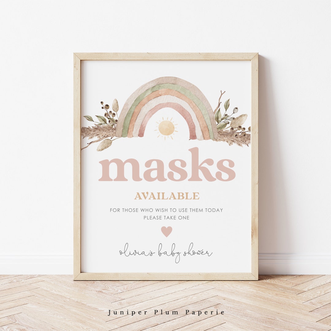 Rainbow Sunshine Masks Available Sign Social Distance - Etsy