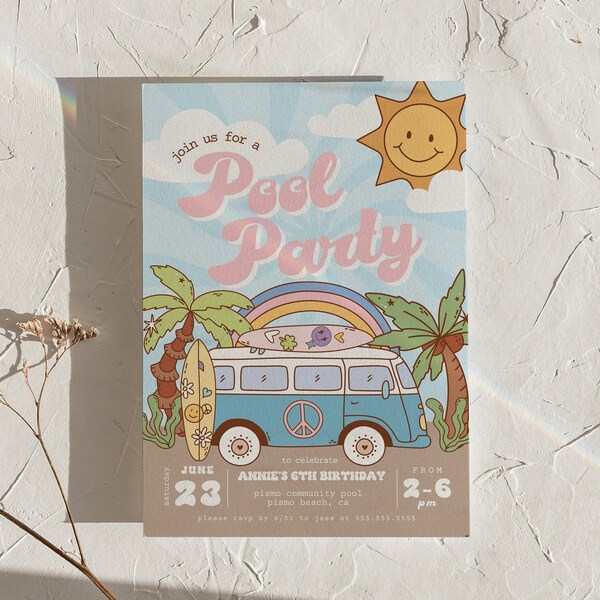 Retro Pool Party - Etsy