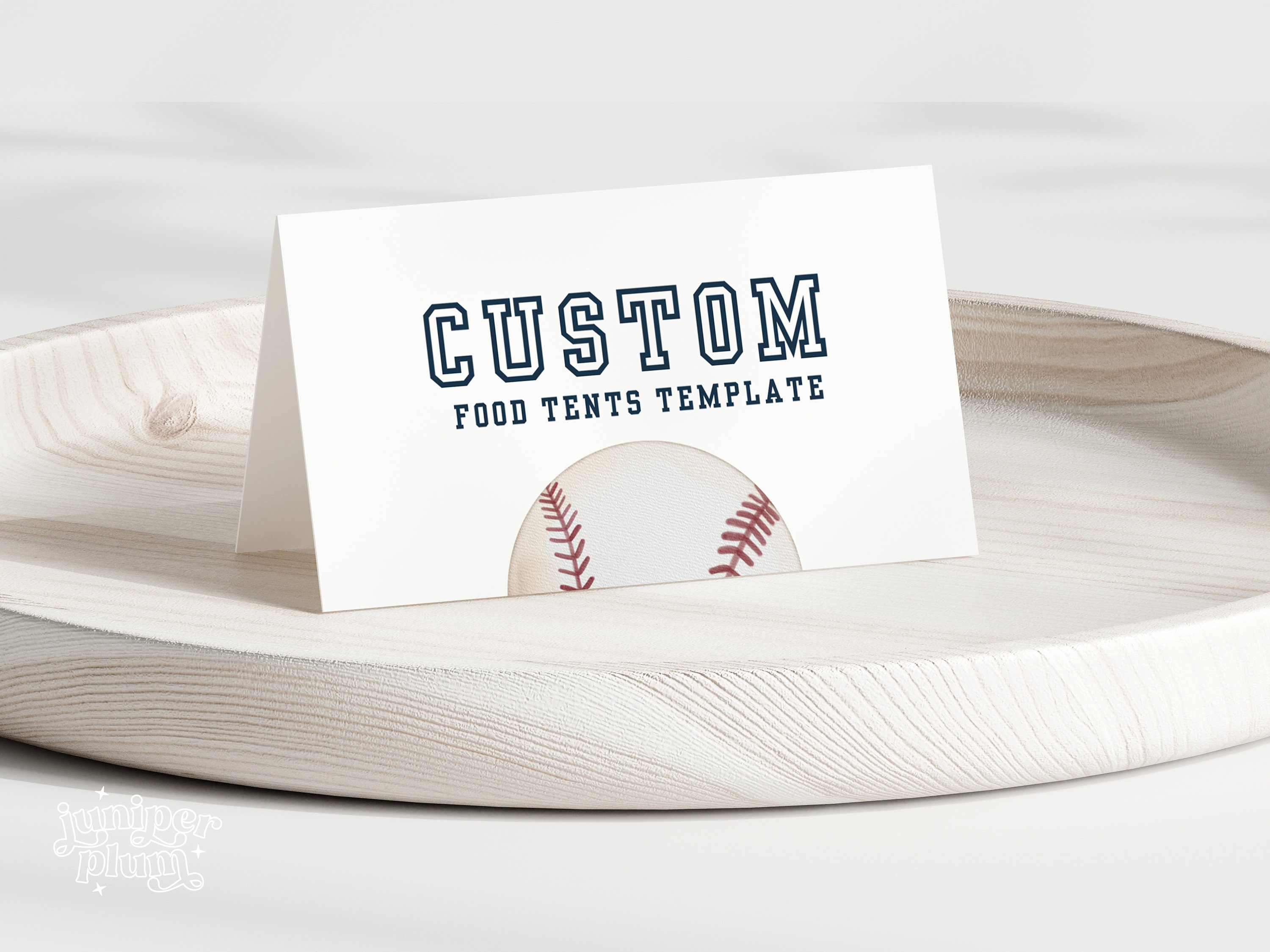 Baseball Party Food Label Modern Baseball Tent Card Boy Birthday Party ...