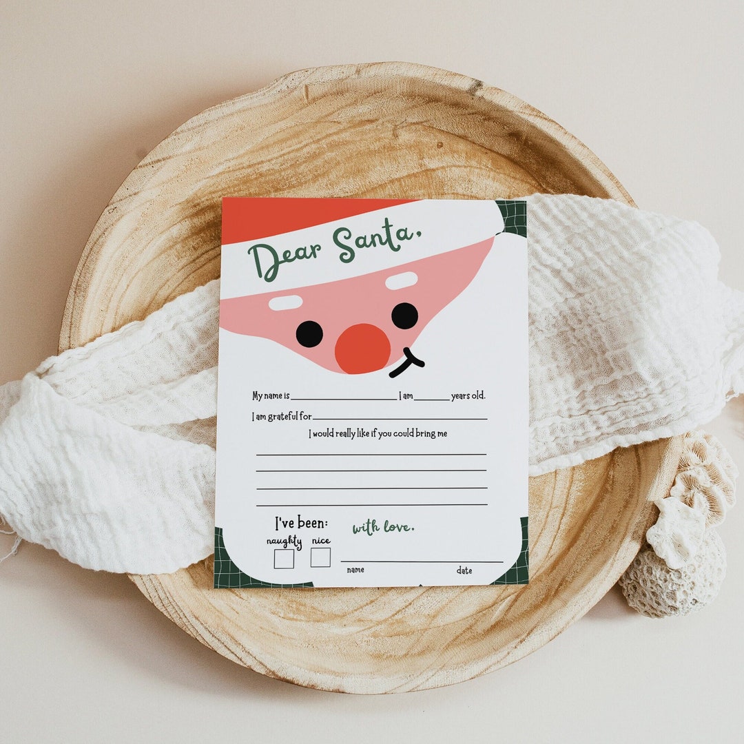 Letter to Santa | Christmas Wish List | Christmas Letter Printable for ...