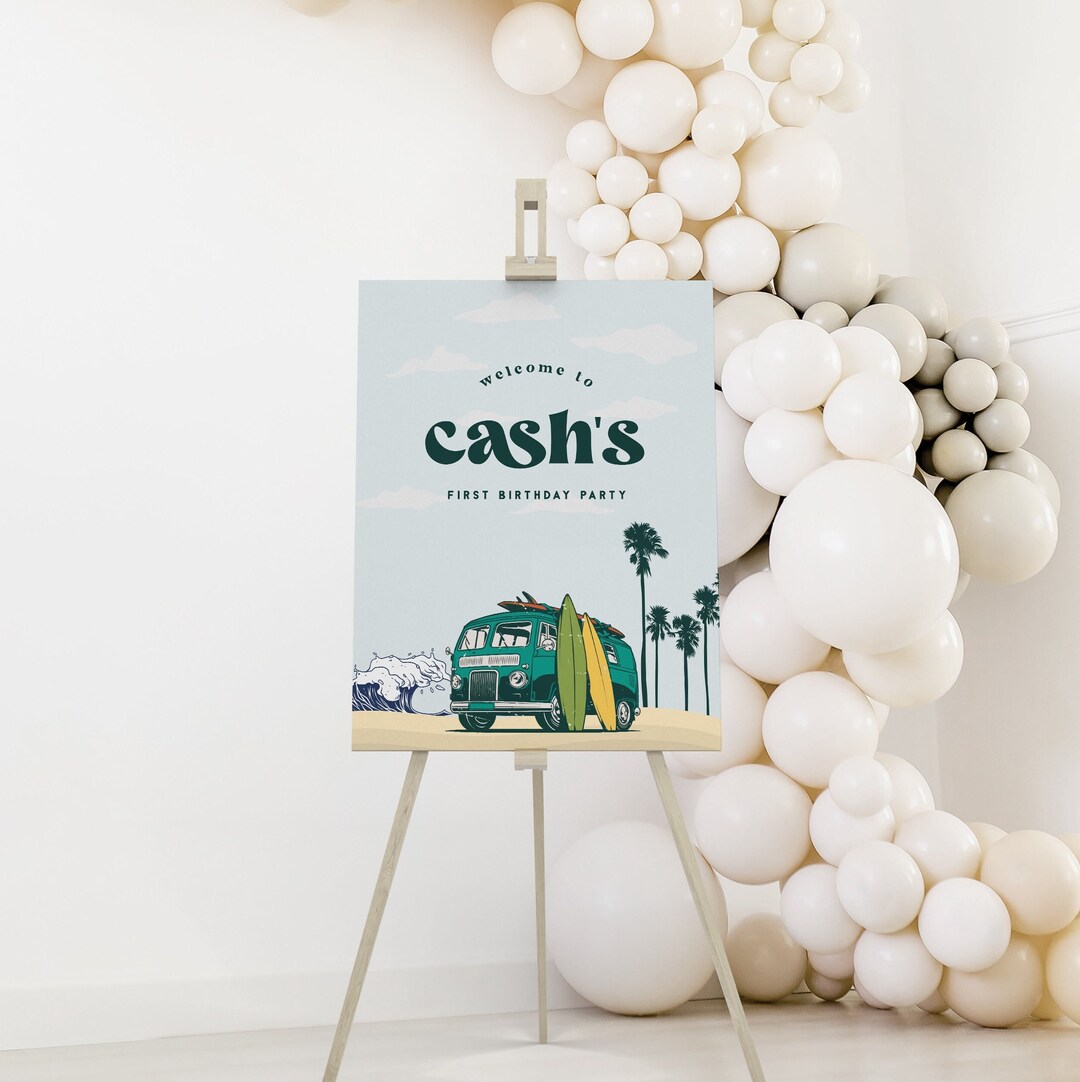 The Big One Editable Welcome Sign Template, Welcome Poster Sign Retro ...