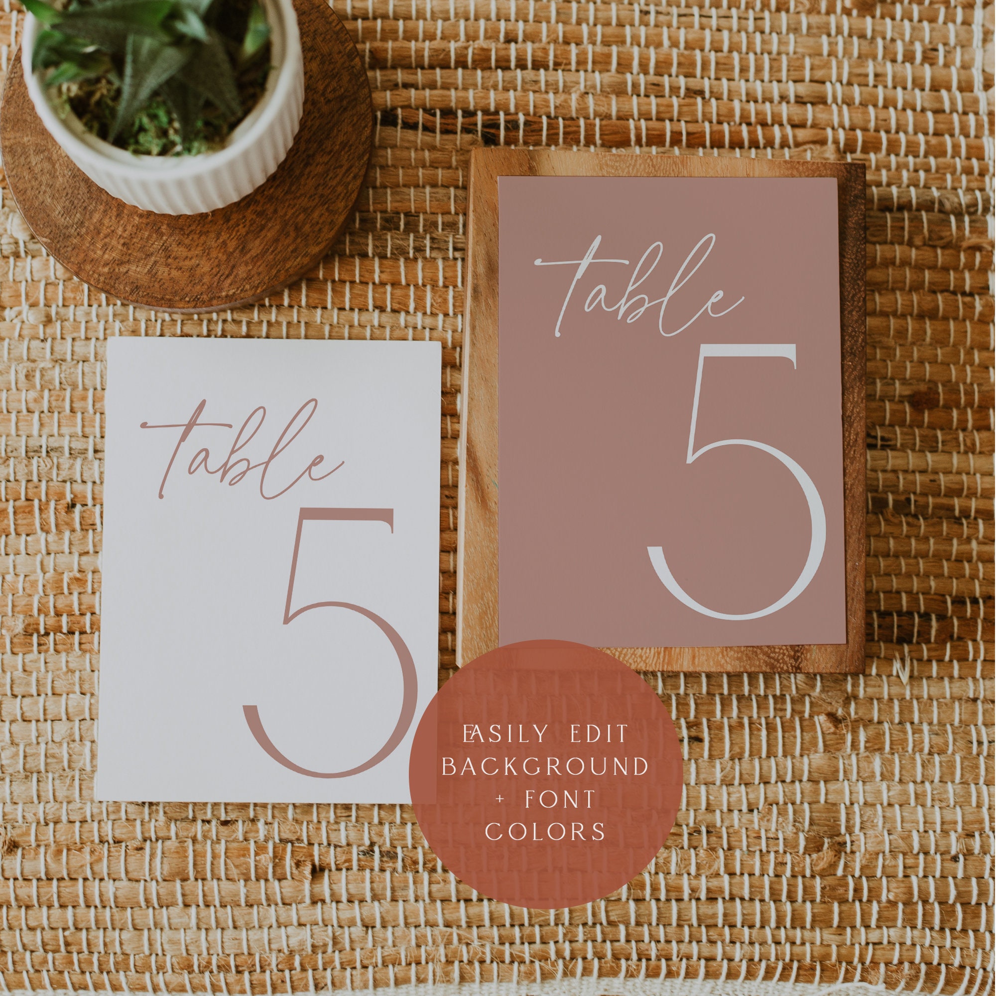 Minimalist Wedding Table Numbers | Modern Wedding Table Number ...