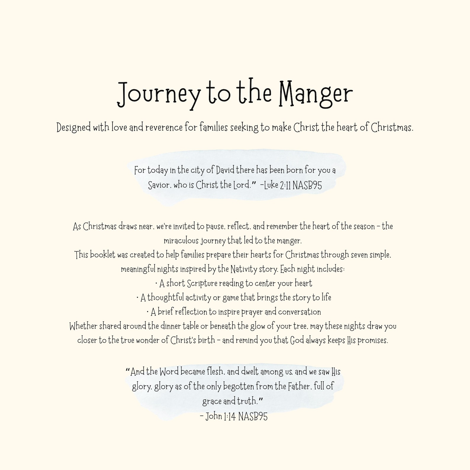 Journey to the Manger Advent Activities Christian Christmas Countdown ...