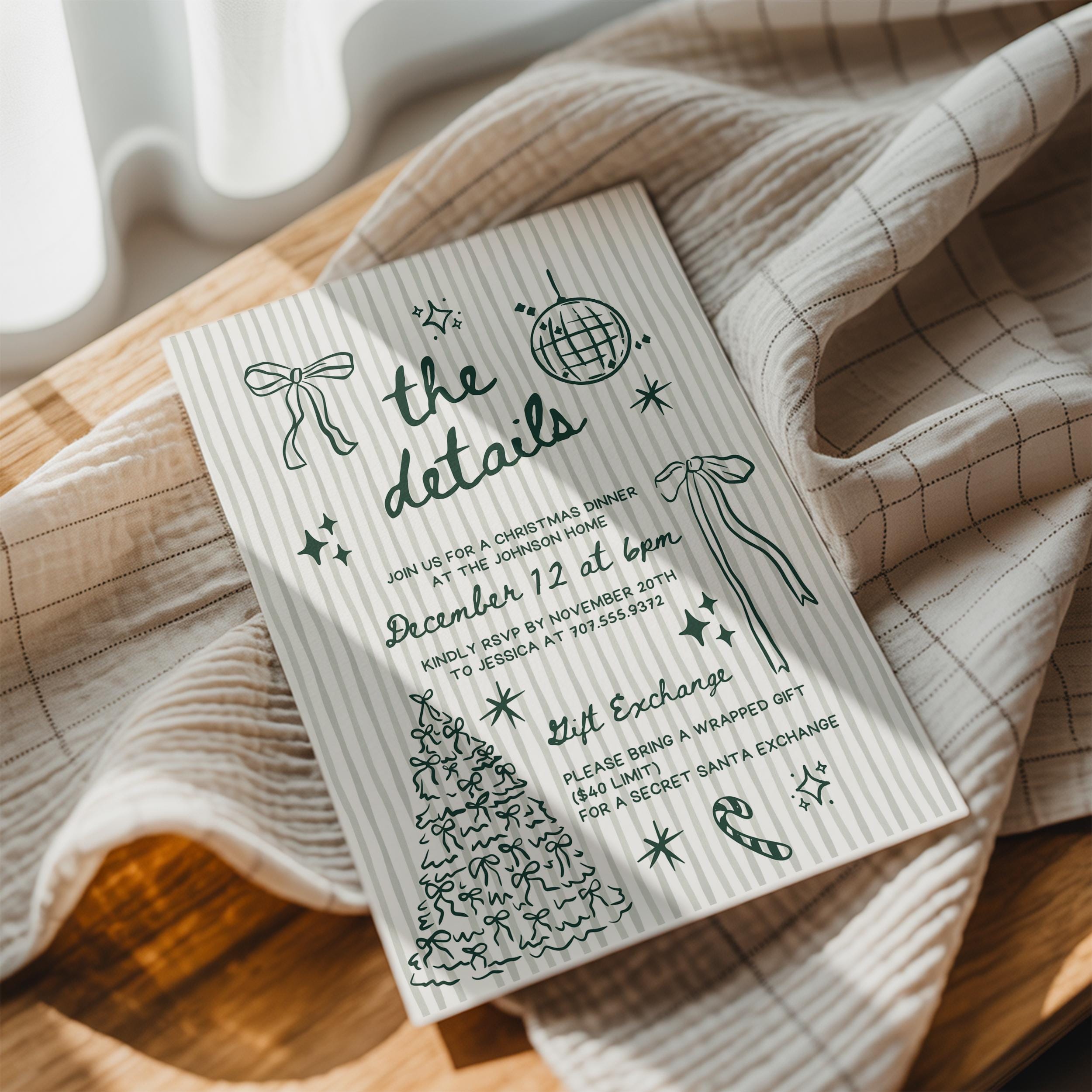 Oh What Fun Christmas Invitation | Editable Canva Template | Modern ...