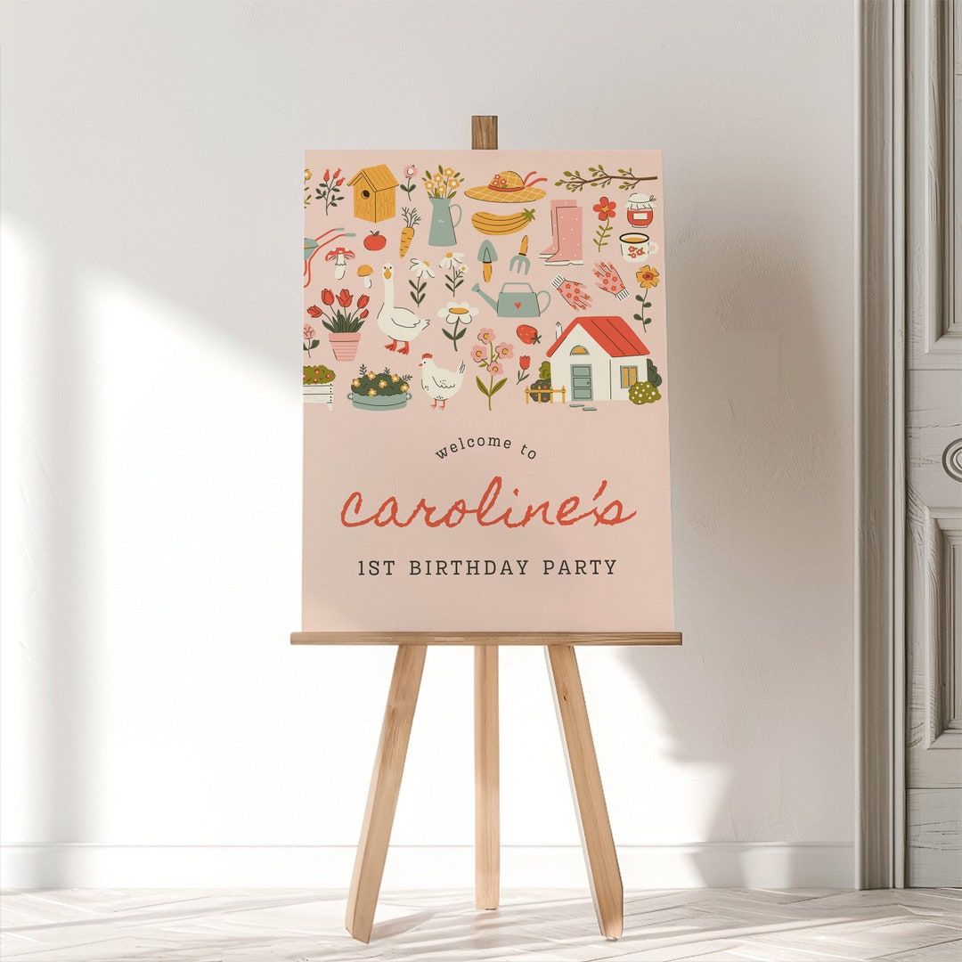 Cottagecore Birthday Welcome Template, Garden Party Birthday Welcome ...