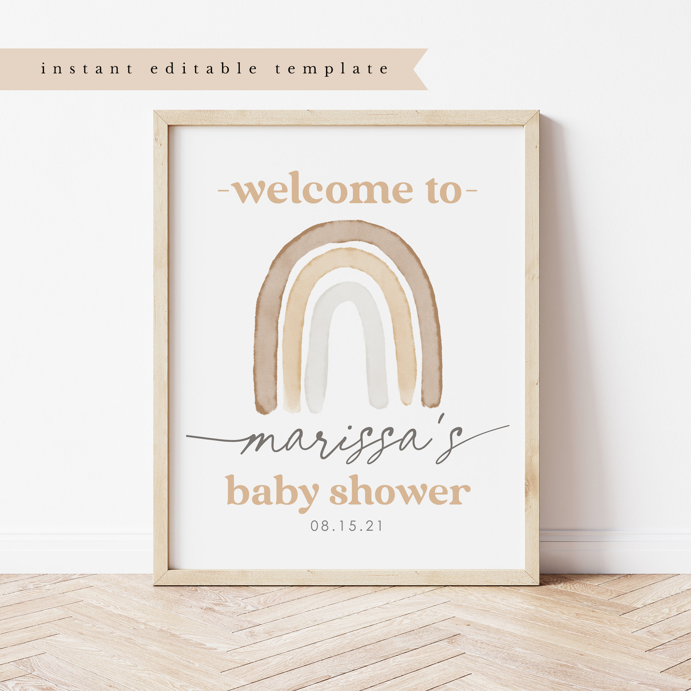 BOHO Rainbow Welcome Sign Welcome Sign Baby Shower Sign | Etsy