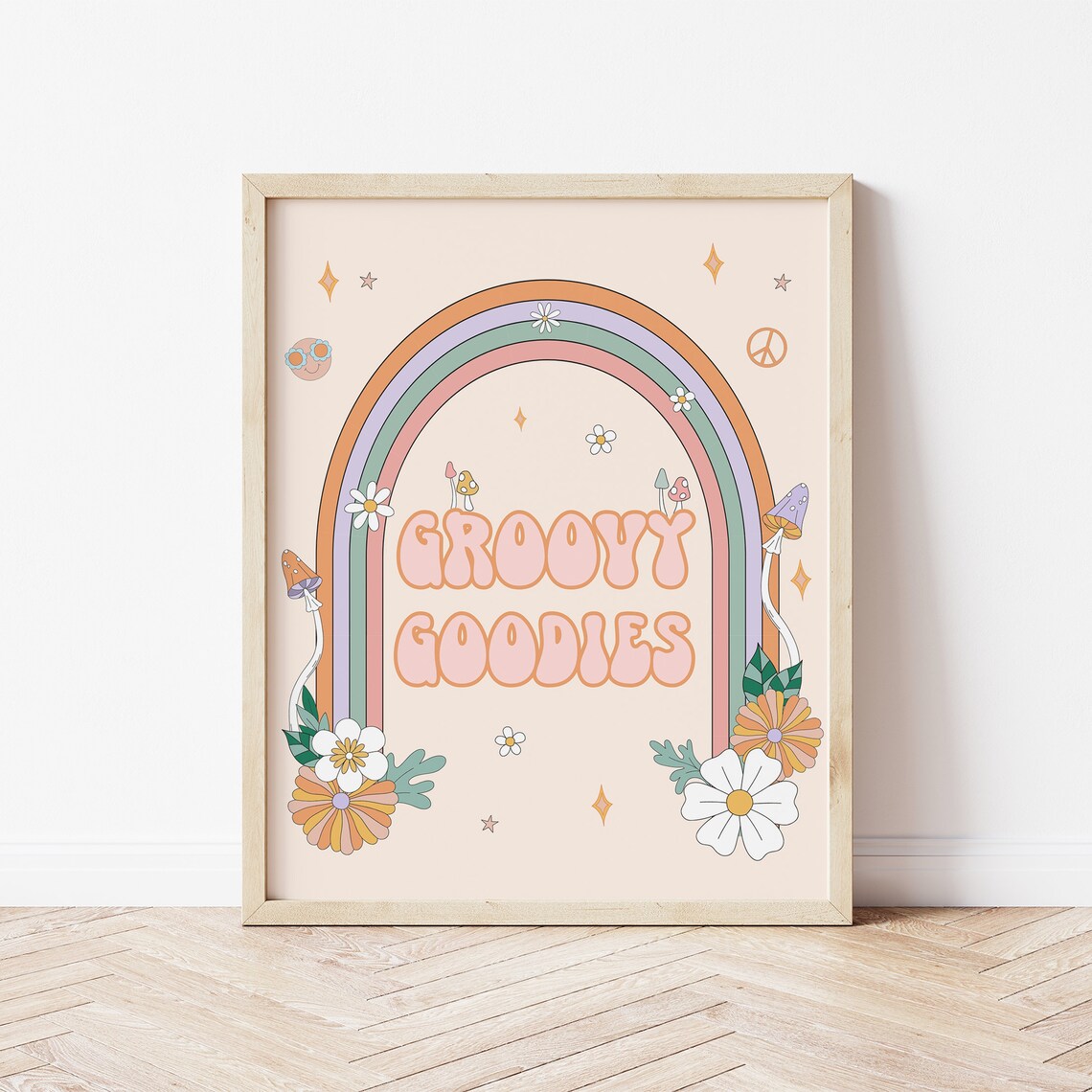 Groovy Goodies Sign Groovy One Birthday Treat Sign 70s Retro - Etsy