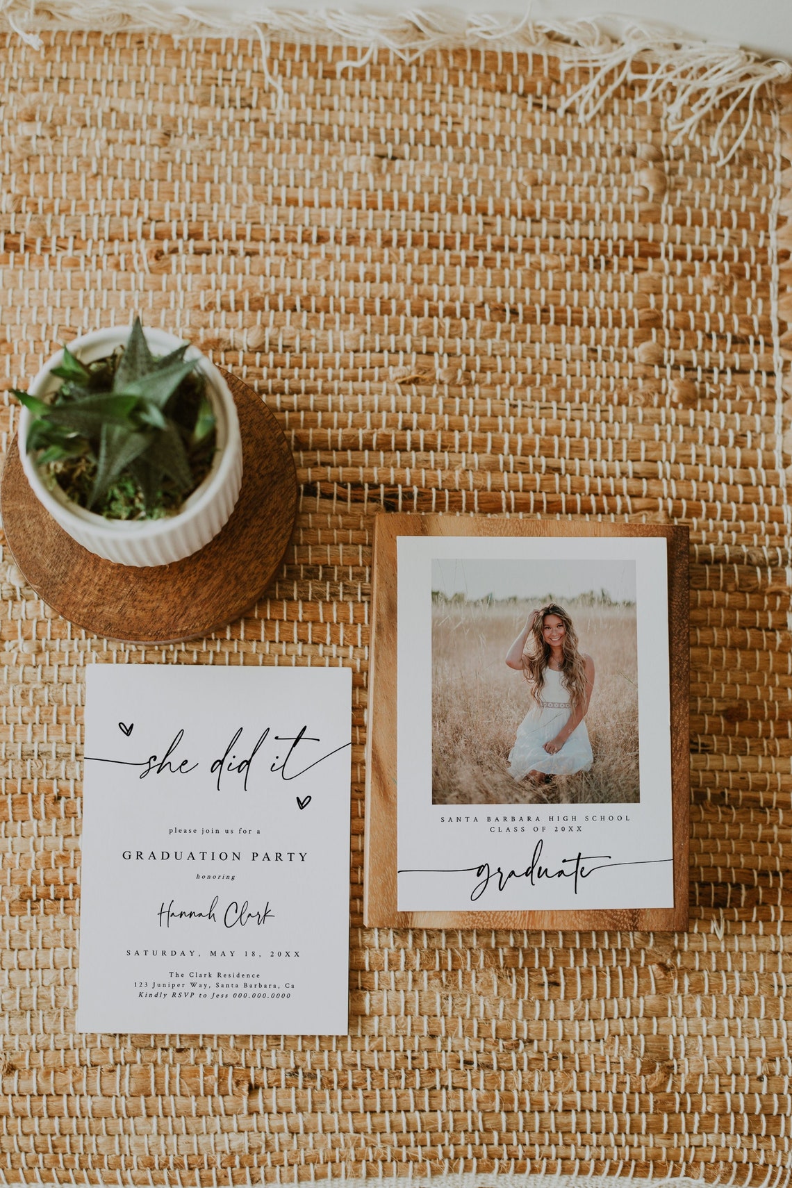 Minimalist Graduation Announcement Graduation Party - Etsy