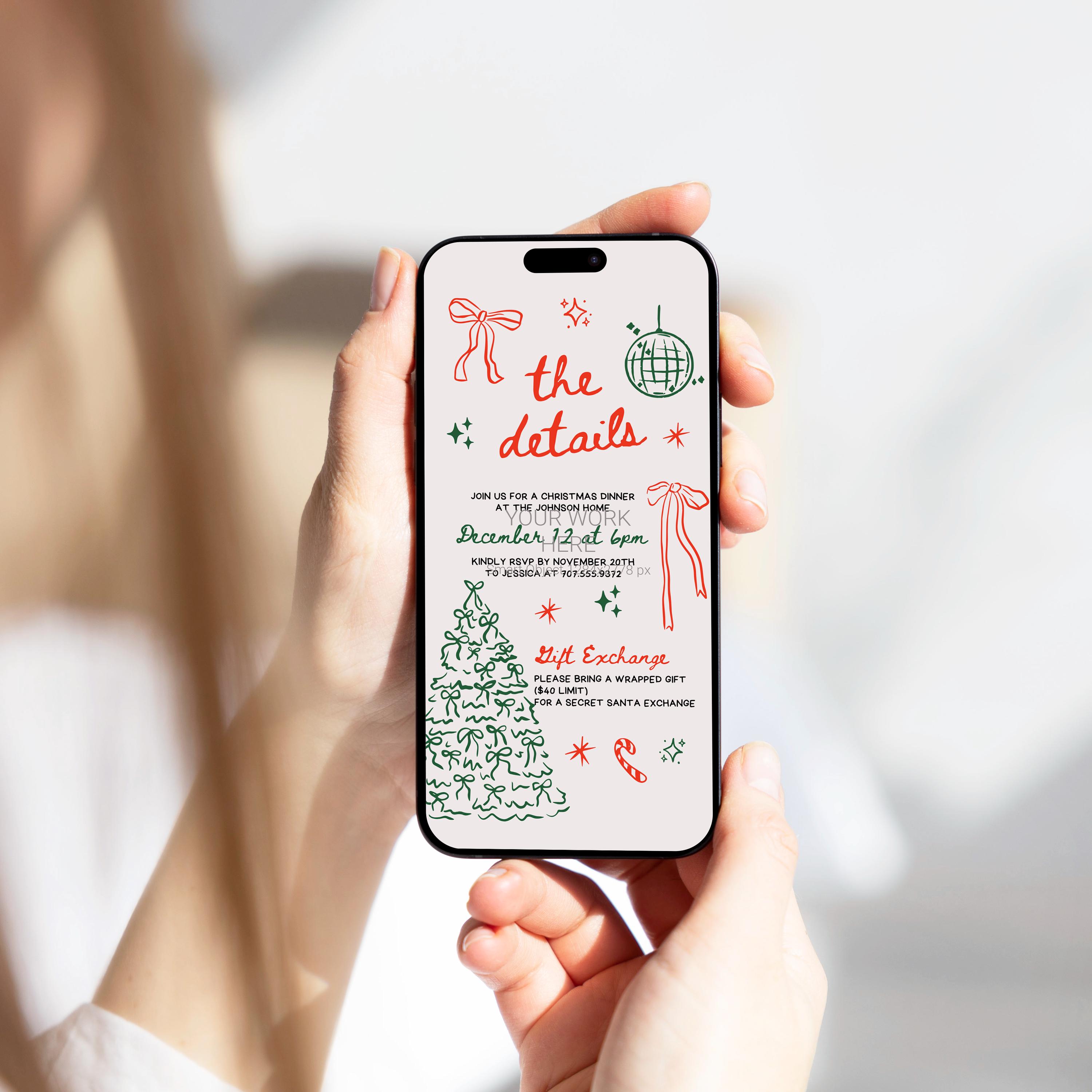 Oh What Fun Christmas Party Invitation | Digital Holiday Invite ...