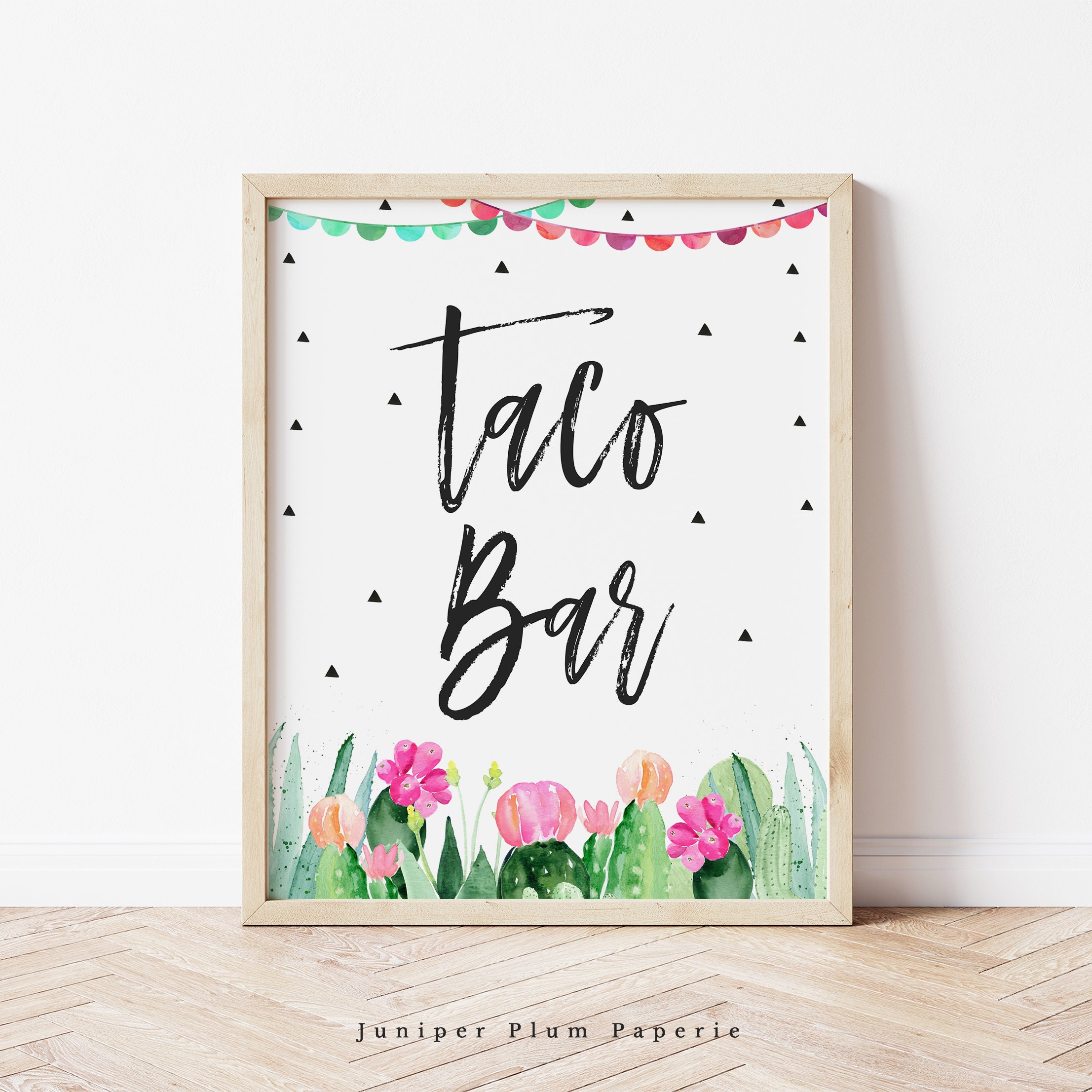 Fiesta Taco Bar Sign Fiesta Theme Bridal Shower Baby Shower - Etsy