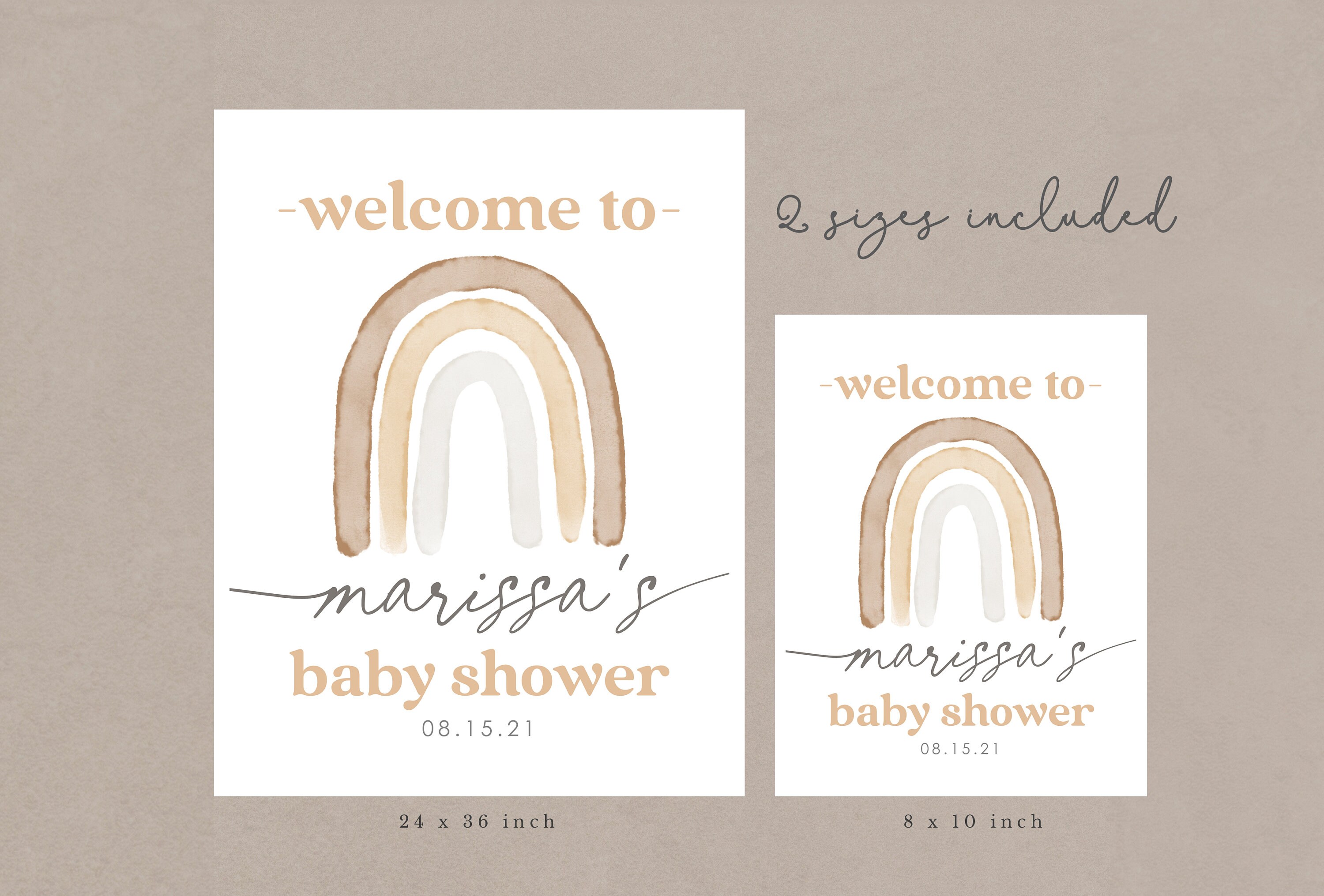 BOHO Rainbow Welcome Sign Welcome Sign Baby Shower Sign | Etsy