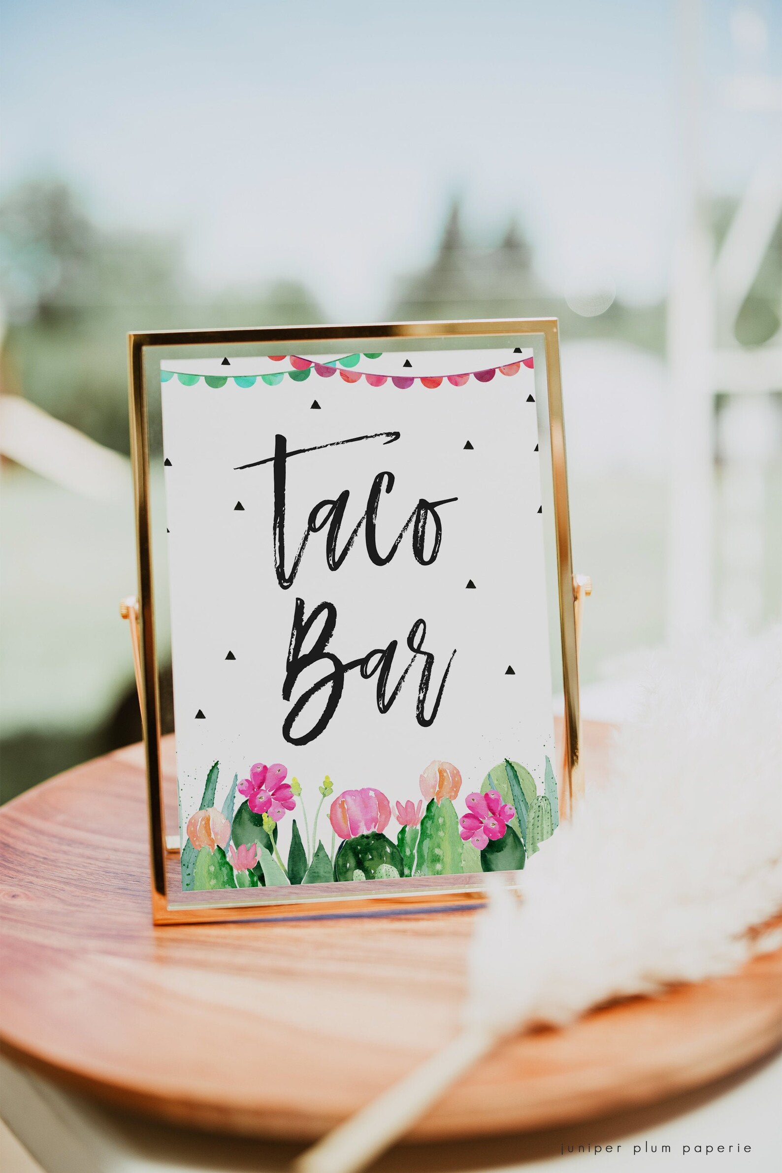 Fiesta Taco Bar Sign Fiesta Theme Bridal Shower Baby Shower - Etsy