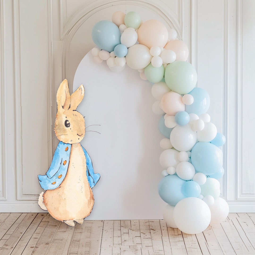 Storybook Rabbit Big Decor Cutout, Blue Bunny Birthday, Rustic Bunny ...