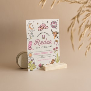 Space Cowgirl Birthday Favor Tag Template, Editable Rodeo Thank You Tag ...