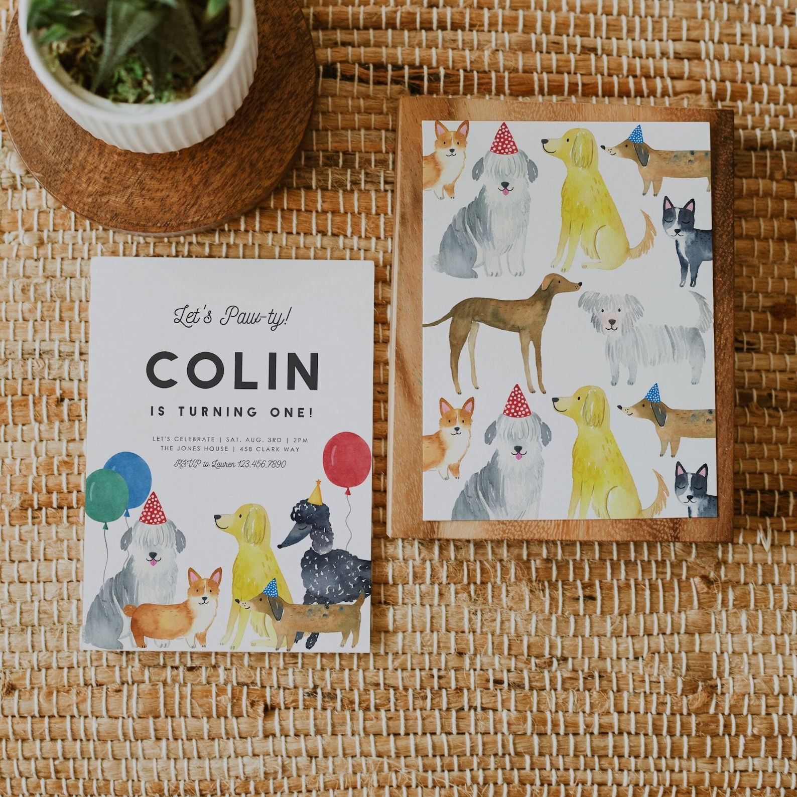 Puppy Birthday Favor Sticker Editable Template, Puppy Birthday, Dog ...