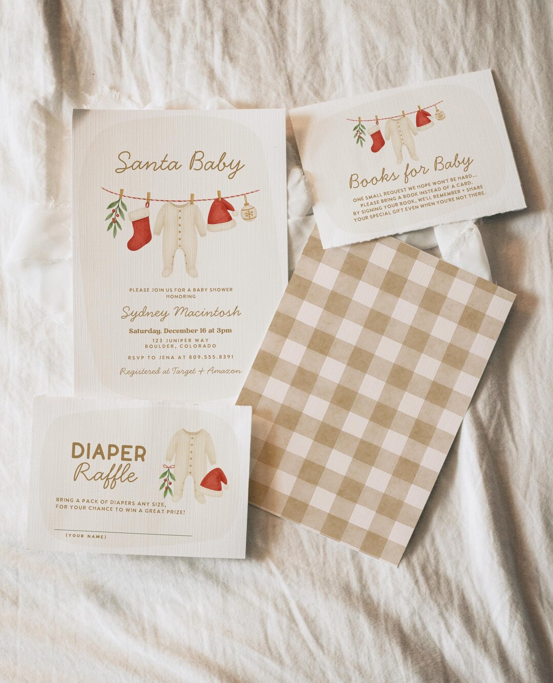 Santa Baby Christmas Baby Shower Bundle, Merry Christmas Baby Shower ...