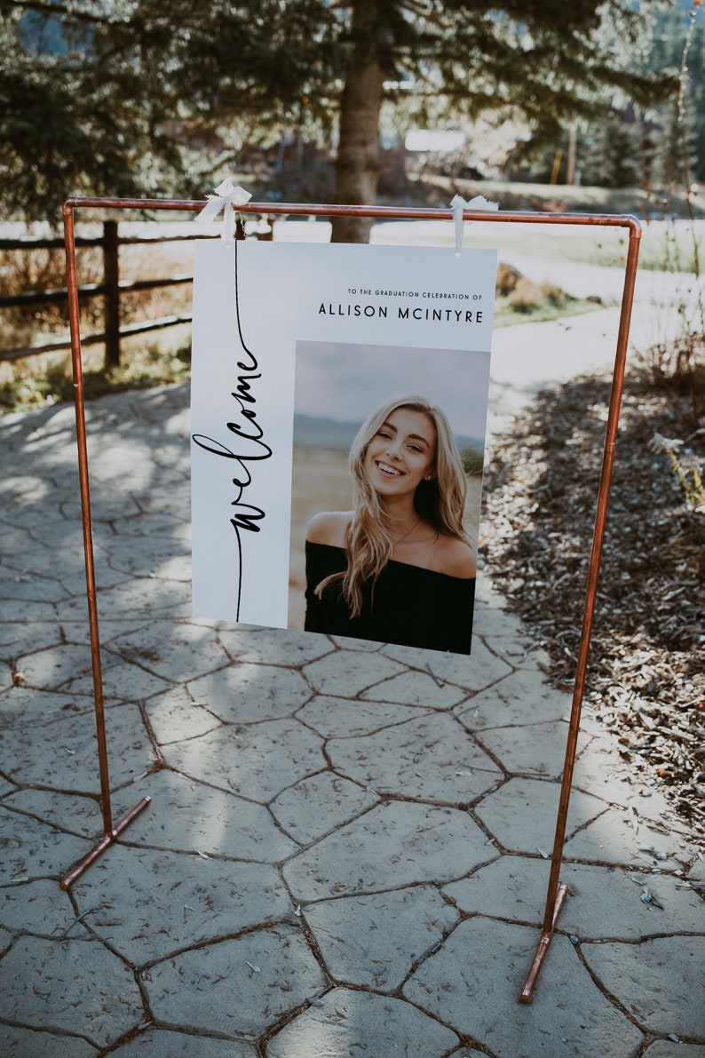 Minimalist Graduation Welcome Sign Modern Graduation - Etsy