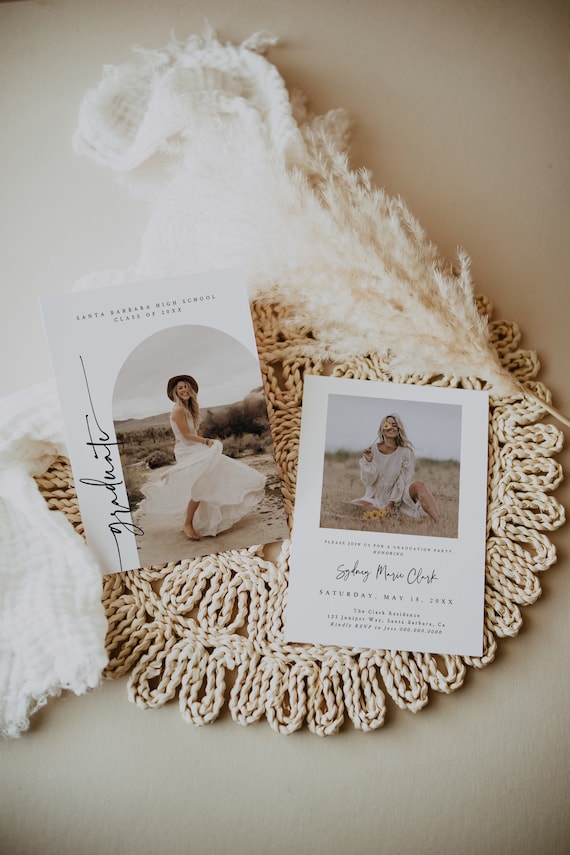 Minimalist Graduation Announcement Graduation Party - Etsy