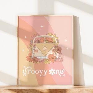 Groovy Tattoo Station Sign, Groovy One Birthday Decorations, Retro ...