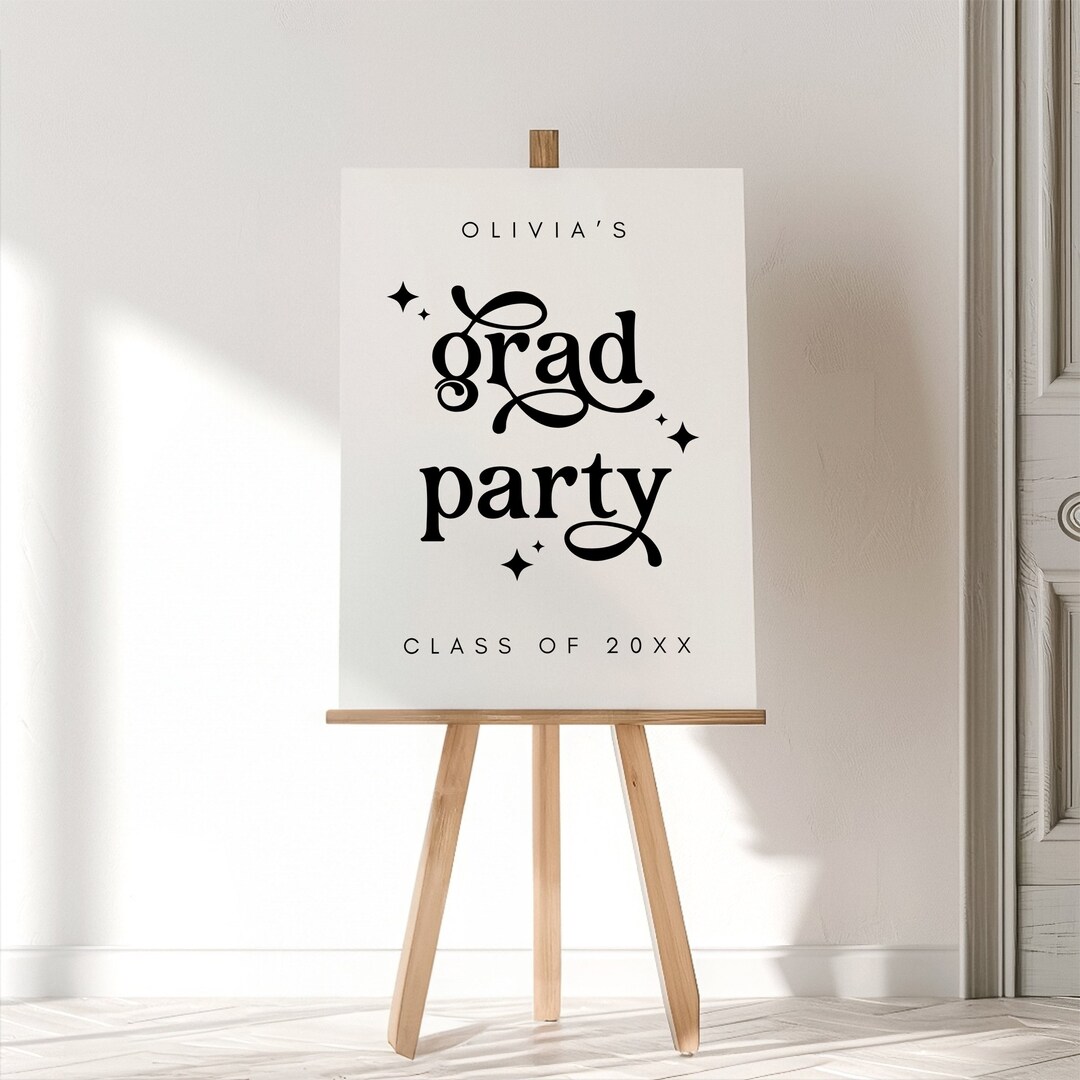 Editable Graduation Party Welcome Sign Template, Boho Graduation Party ...