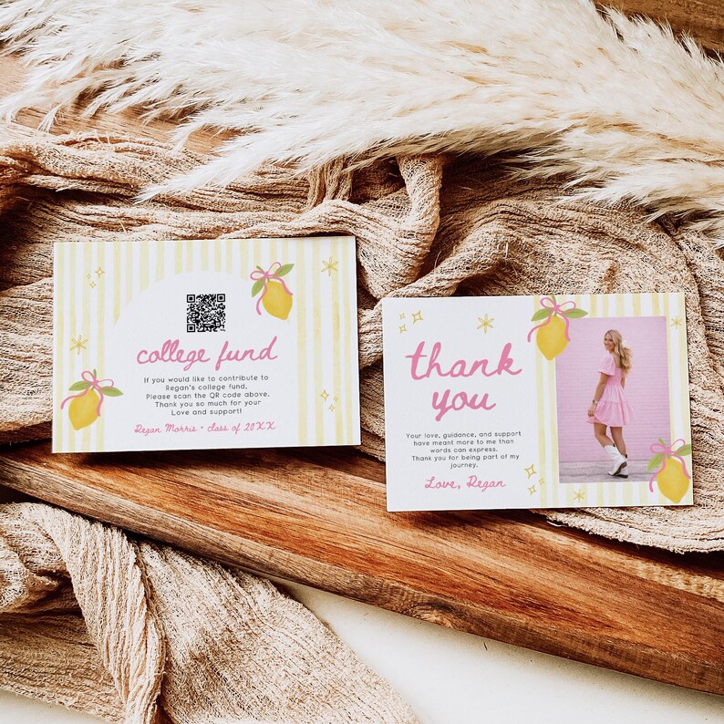 Lemon Graduation Welcome Sign, Pink Bow Citrus Grad Party Decor (canva ...