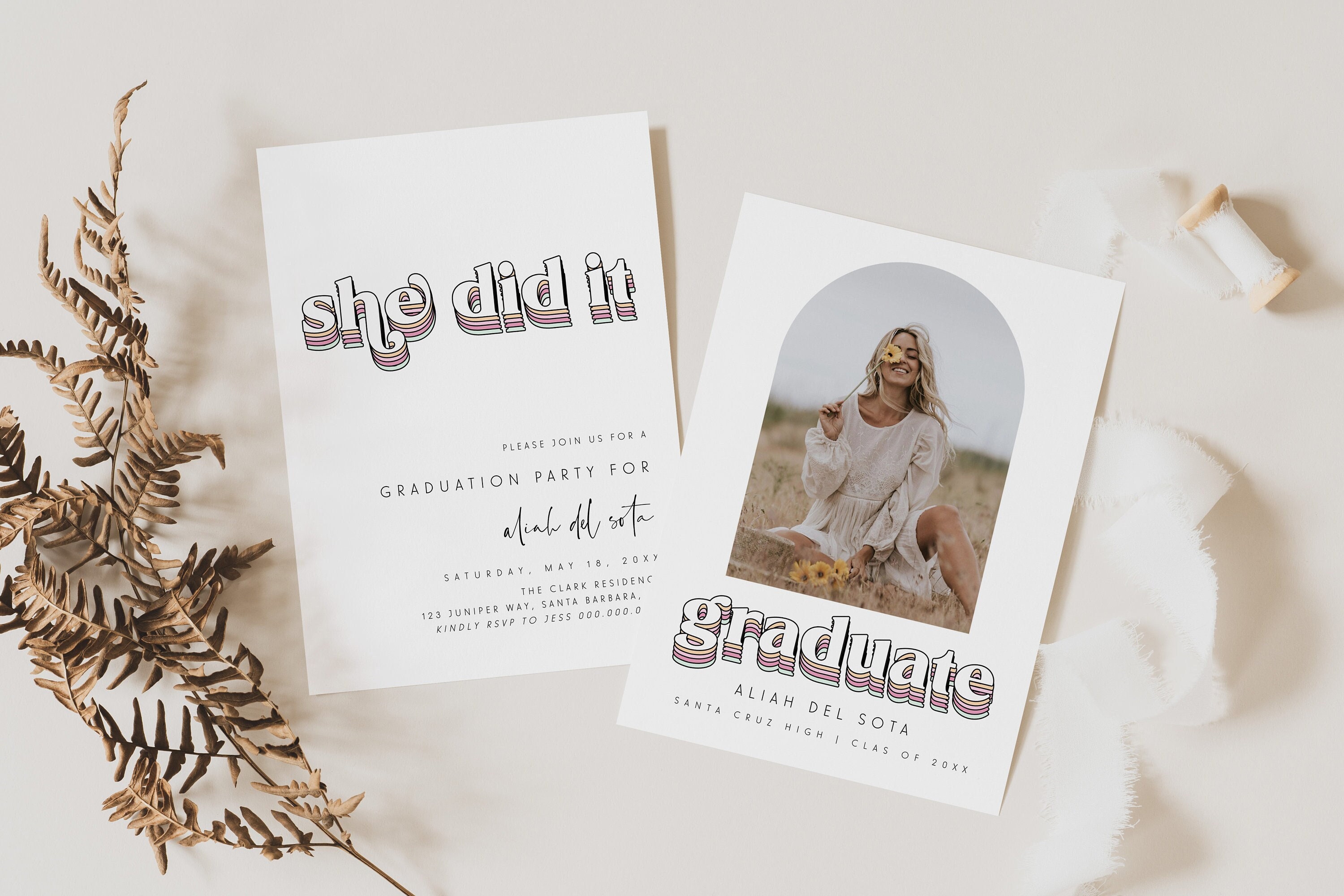 Retro Graduation Announcement Graduation Party Invitation - Etsy