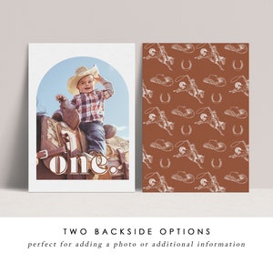 How the West Was ONE Birthday Invitation Western Cowboy First Birthday ...