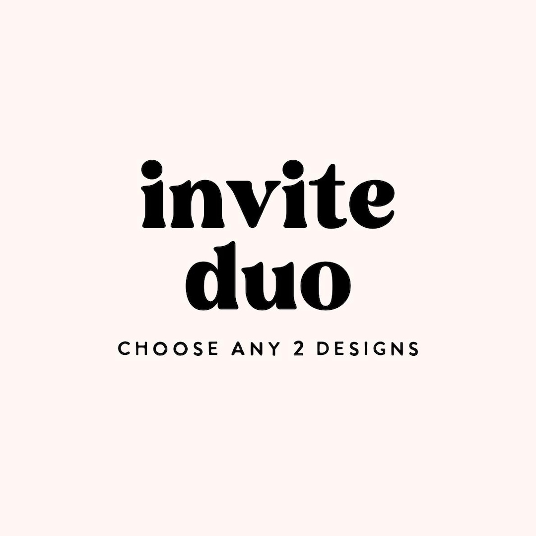 Combine Any Two Invite Templates From Juniper Plum Paperie - Etsy