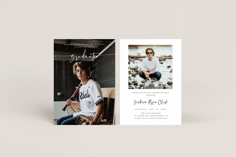 Minimalist Graduation Announcement Graduation Party - Etsy