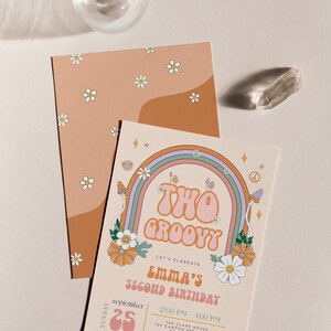 Groovy Birthday Sign, Tattoo Station, 70s Retro Hippie Daisy Birthday ...