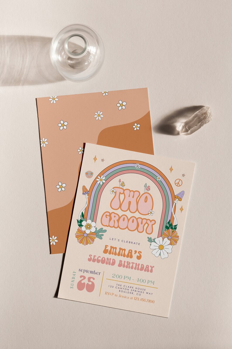 Groovy Birthday Sign Tattoo Station 70s Retro Hippie Daisy - Etsy