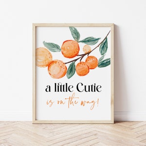 Little Cutie Baby Shower Sign, A Little Cutie Baby Shower Sign, Oranges ...