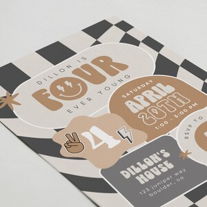 Four Ever Young Birthday Welcome Sign Boy Birthday Welcome Poster Smile ...