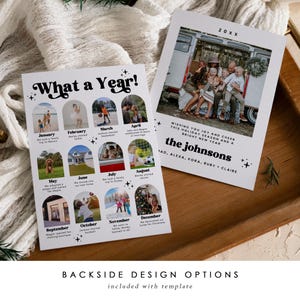 Retro Holiday Card, Photo Christmas Card Template, Printable Christmas ...